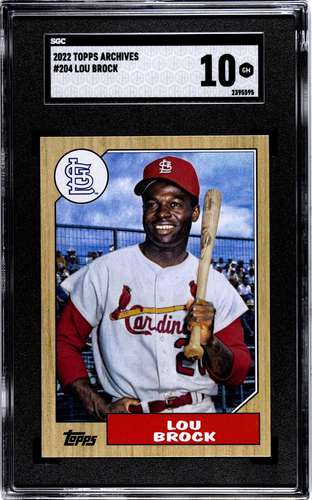 2022 Topps Archives #204 Lou Brock SGC 10 GEM MINT | eBay
