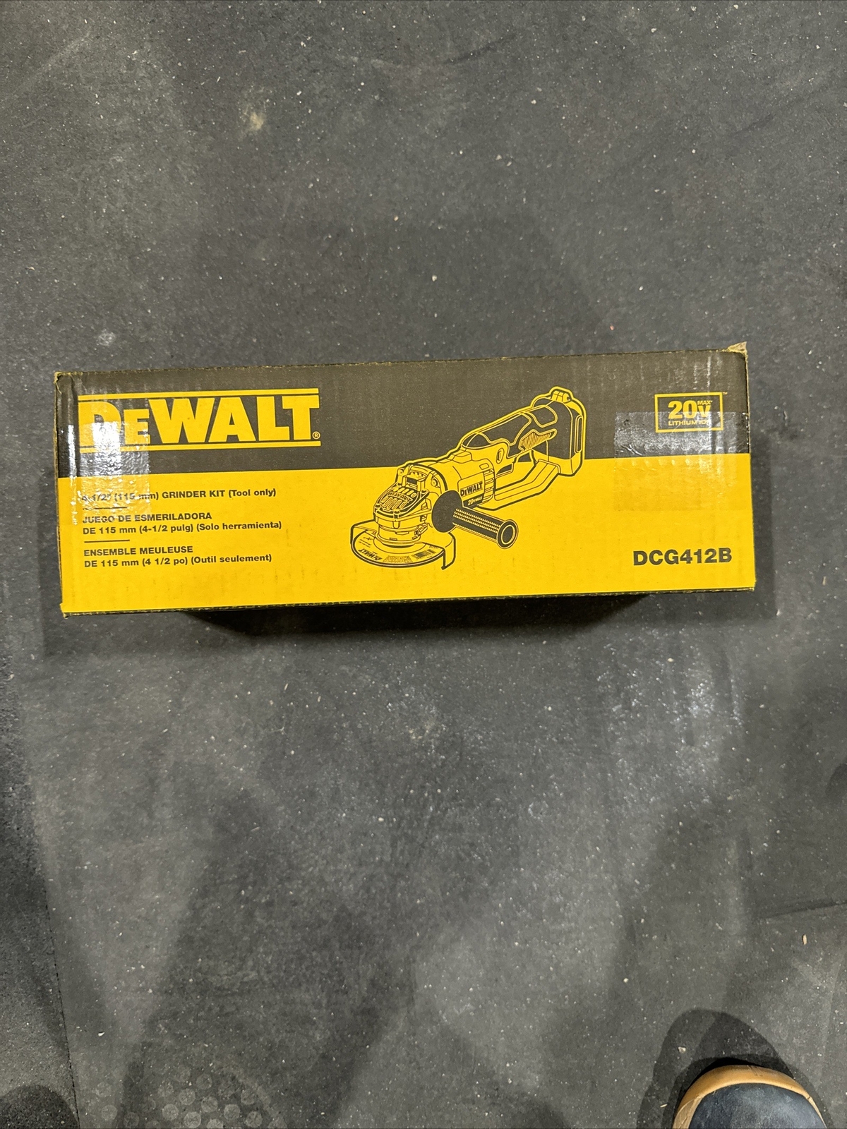 DEWALT DCG412B 20V 4 1/2" / 5" Cordless Angle Grinder (Tool Only ...