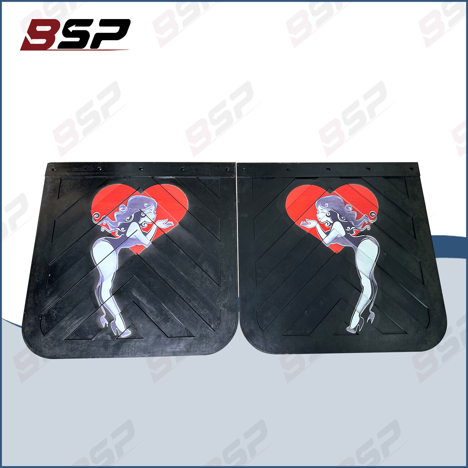 Pair 24 x 24" Mudflap Semi Truck Trailer Heavy Duty Rubber Sitting Lady ...