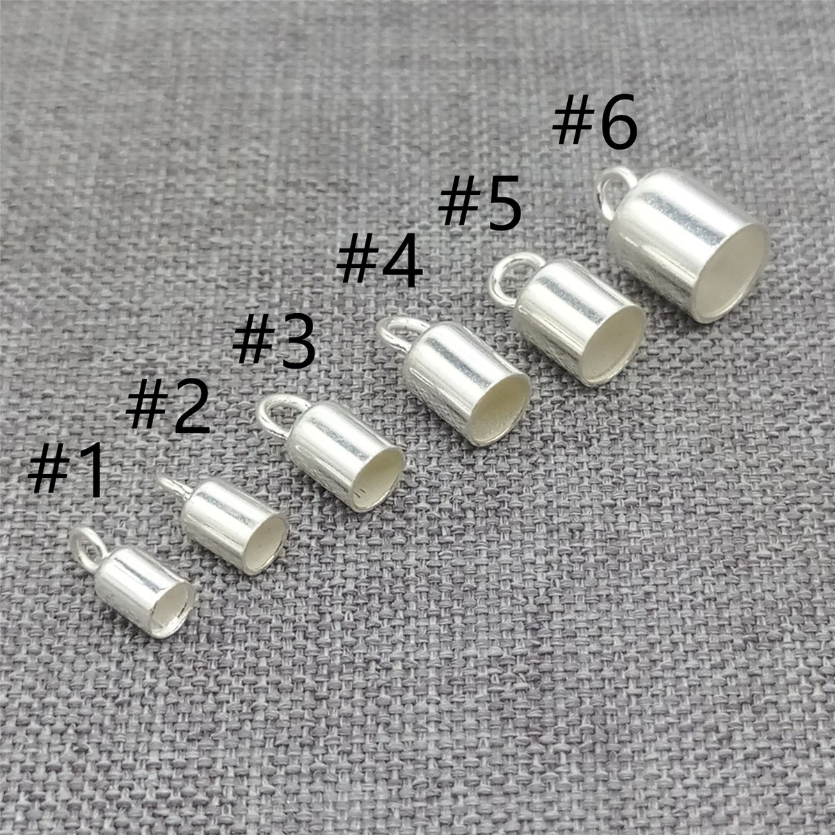 Sterling Leather Cord End Cap 6mm Cord End Caps — Amy Surman