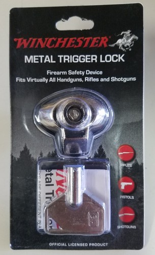 Winchester® Metal Trigger Lock for Handguns Rifles Shotguns with Rubber Bumpers | eBay