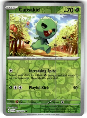Capsakid Common Reverse Holo Grass Scarlet & Violet Pokemon TCG Card ...