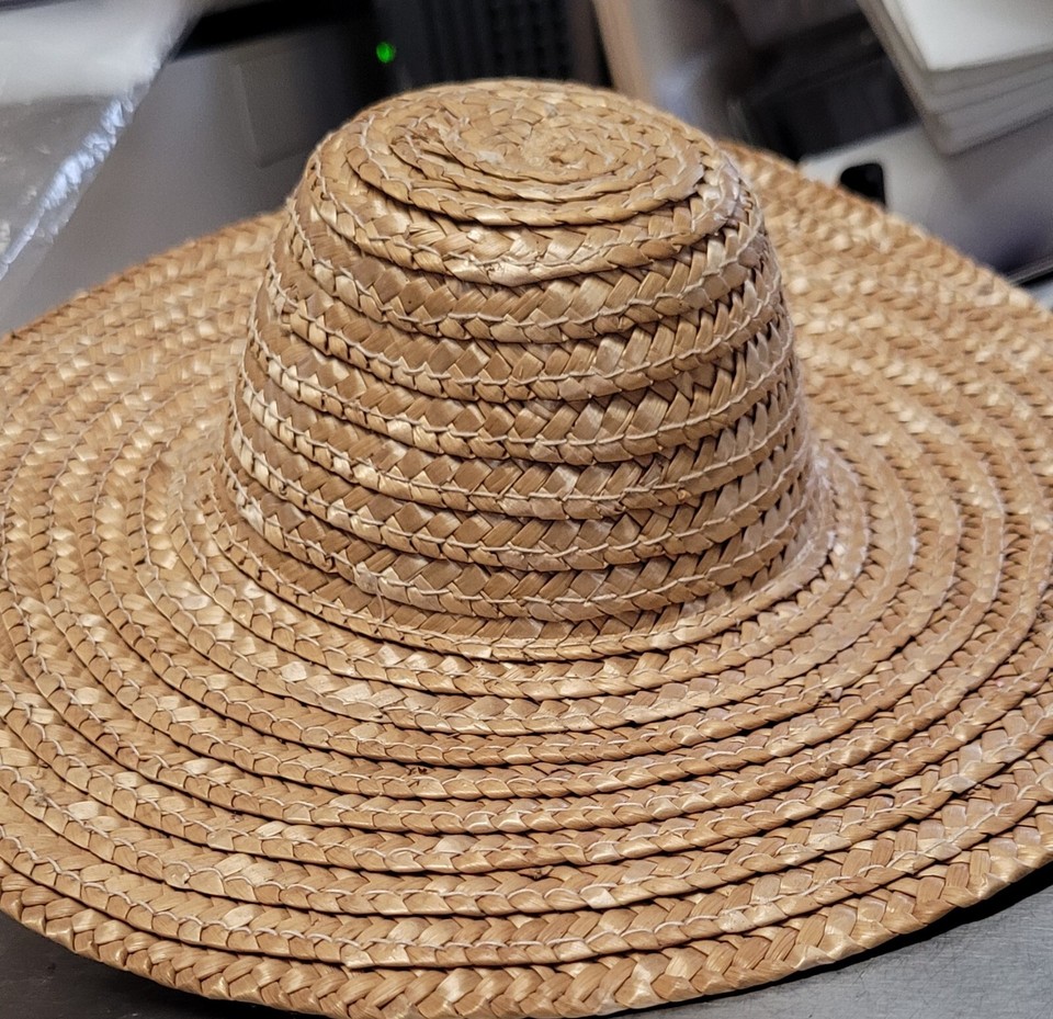 7 3/4" Straw Hat 3" Crown 2"H Raffia Woven Sombrero crafts | eBay
