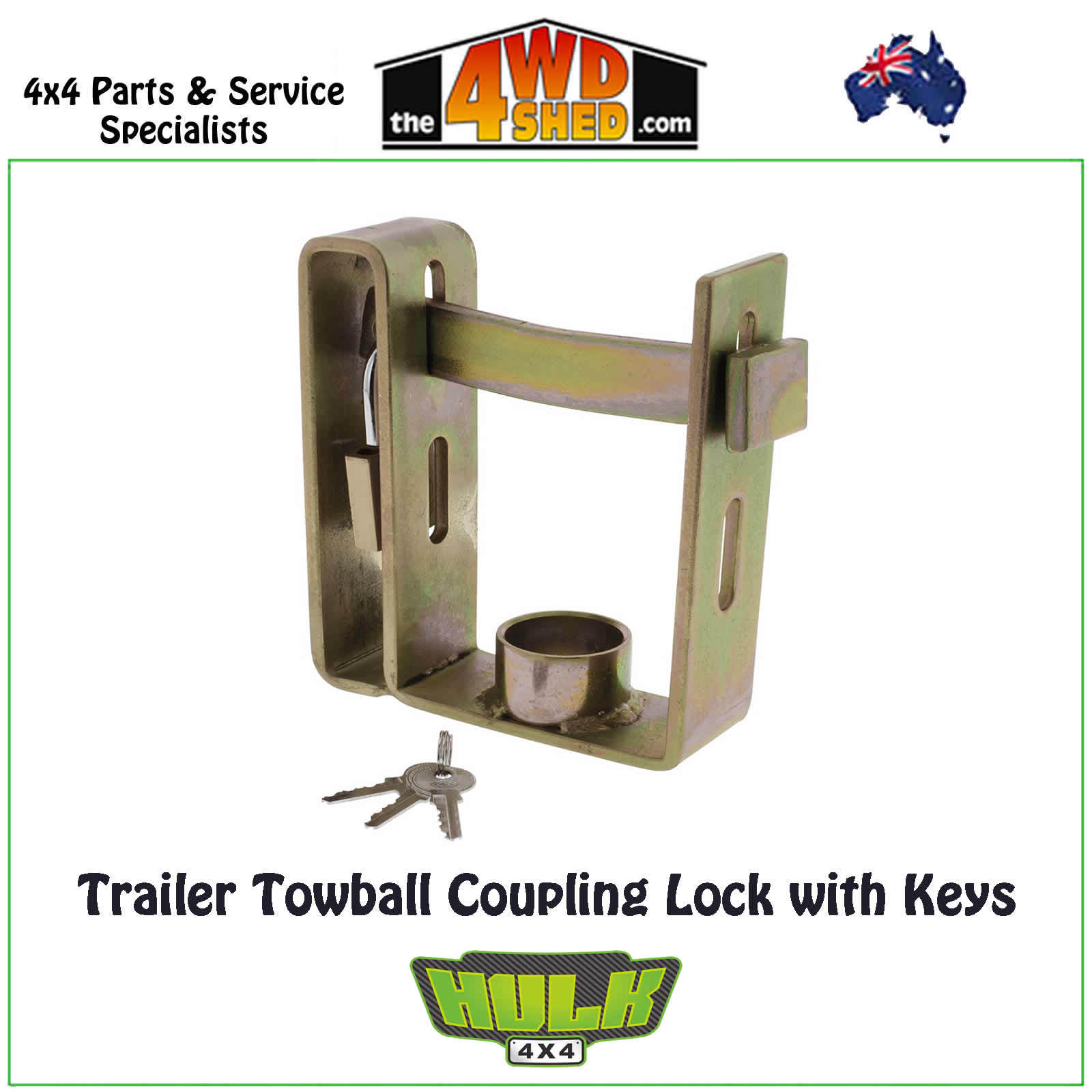 Hulk 4x4 Trailer Towball Coupling Lock with Keys | eBay