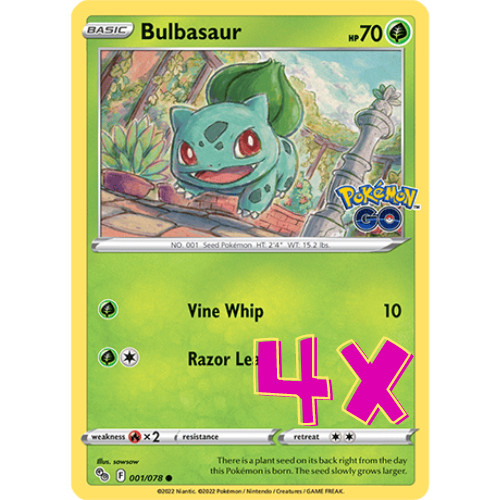 Bulbasaur 001/078 Pokémon GO for sale | eBay