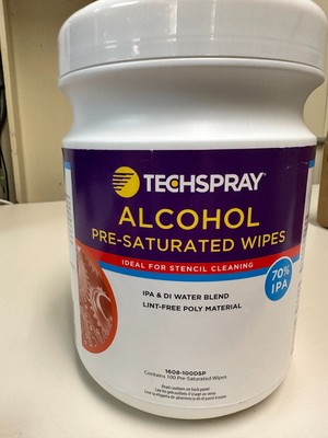 Techspray 1608CP-150DSP - Tech Spray Isopropyl Alcohol (IPA) Wipes, 70% ...
