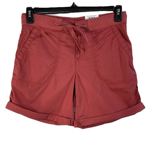 Style & Co X-Small Shorts Roll-Cuff Mid-Rise Pockets Elastic Drawstring ...
