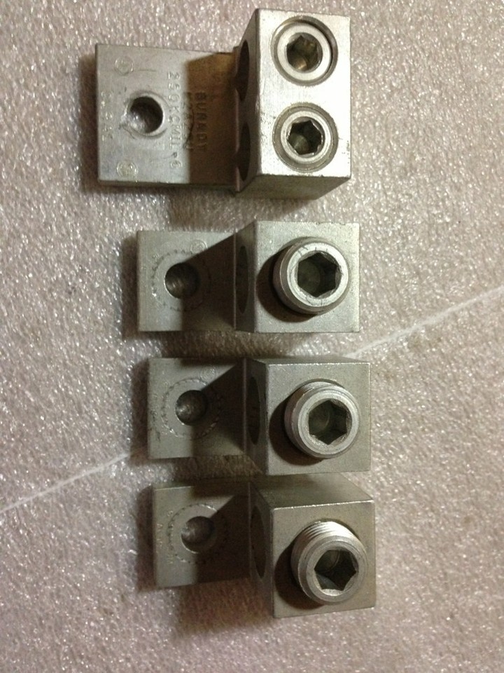 BURNDY ALUMINUM TERMINAL, AL9CU & CU9AL, Lot Of 4, SHIPSAMEDAY #1372J ...