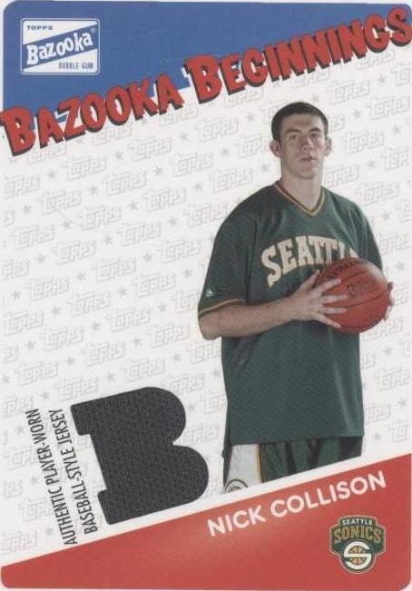 2003-04 Bazooka - Bazooka Beginnings Memorabilia Nick Collison #BBE-NC ...