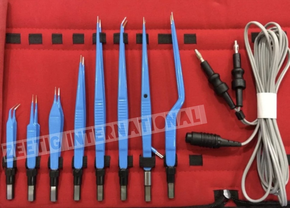 Bipolar Forceps Blue Reusable with silicon 3 meter cord ,Electro ...