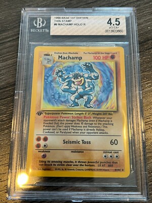 #8 1999 Base Machamp Holo 1st Edition BGS 4.5 - (PSA/CGC) | eBay