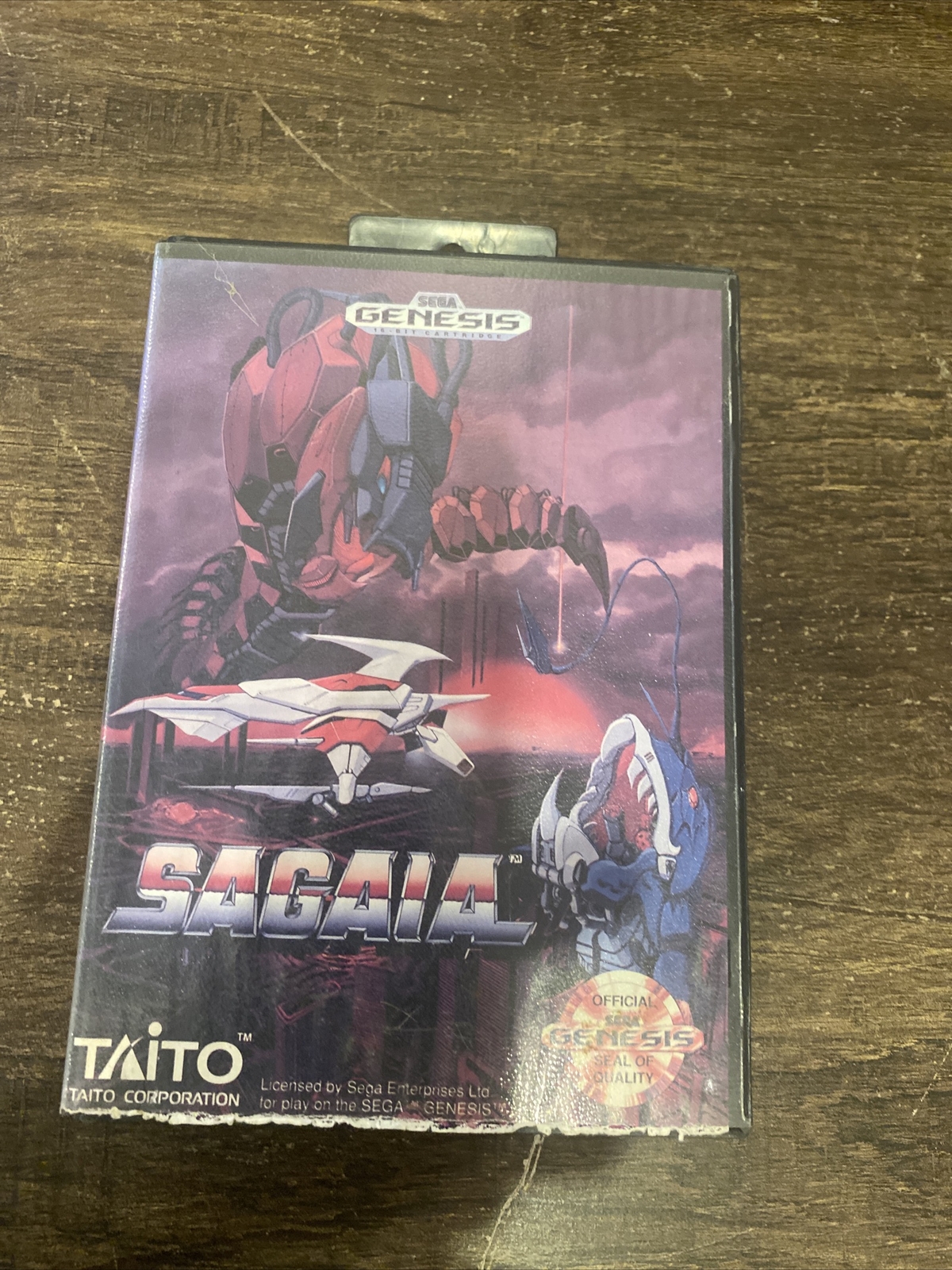 Sagaia (Sega Genesis, 1991) Taito CASE AND MANUAL ONLY NO GAME ...
