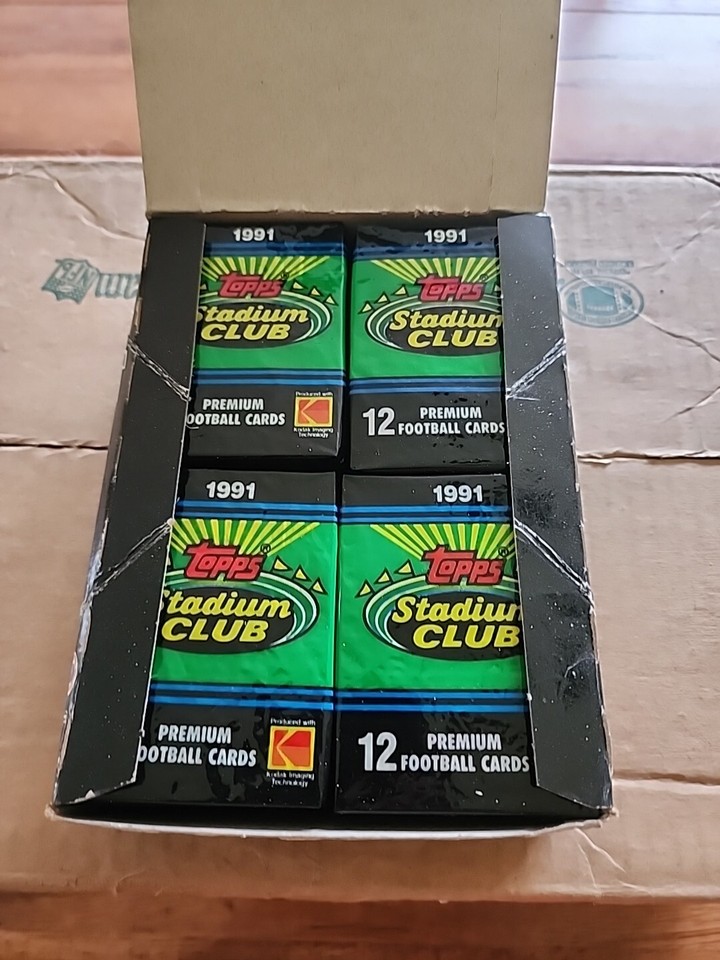 1991 Topps Stadium Club Football Wax Box - Factory Case - Favre Rc ...