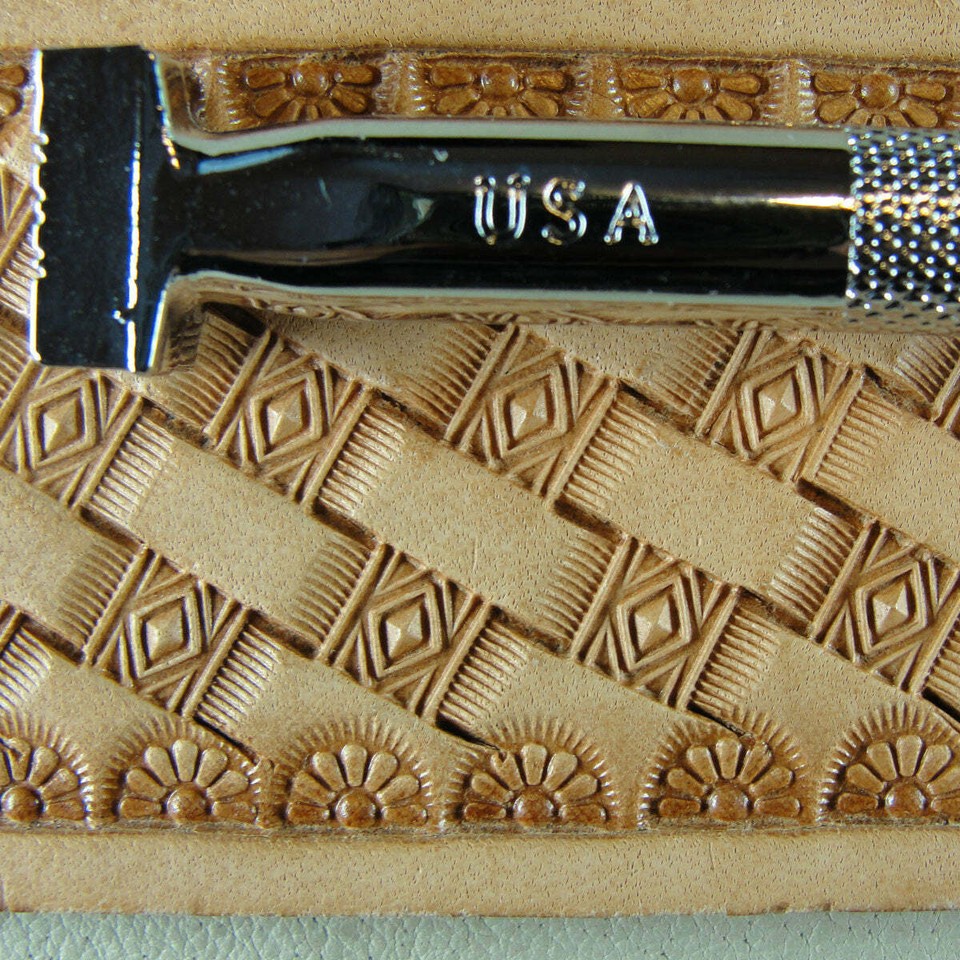 Pro Crafters Series - Diamond Basket Weave Stamp (Leather Stamping Tool ...