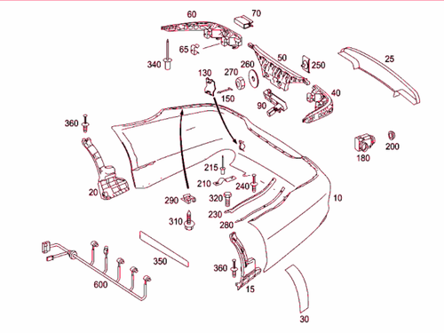 NEW GENUINE MERCEDES BENZ CLS C219 TOW HOOK EYE COVER PRIMED ...