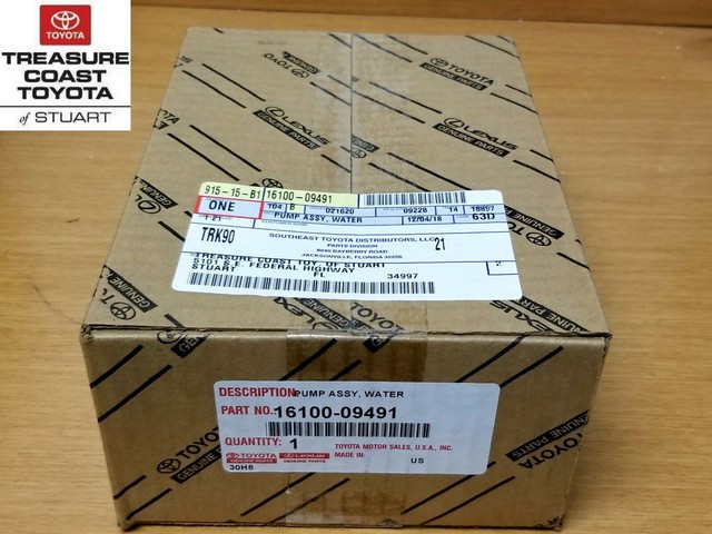 Toyota OEM Engine Water Pump 1610009491 16100-09491 for sale online | eBay
