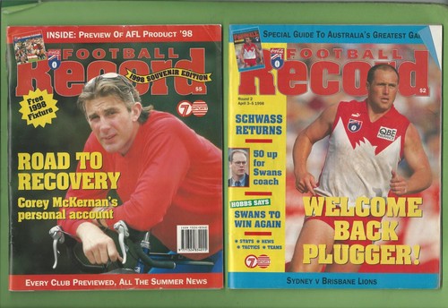 #D. LOT OF SIXTEEN (16) 1998 AFL FOOTBALL RECORD MAGAZINES | eBay Australia
