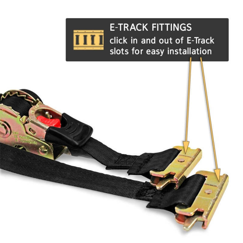 DC Cargo E-Track Auto-Retract Strap, 1"x6', 2-pack | eBay