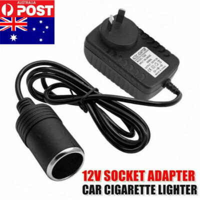 AU 240V Mains Plug to 12V Socket Adapter Car Cigarette Lighter Power ...