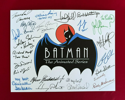 Batman: The Animated Series Title Card Cast-Signed- 8.5x11- Autograph ...