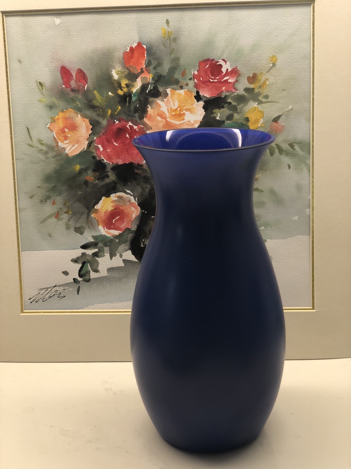 Vintage Bleikristall Germany 24% Lead Crystal blue vase | eBay