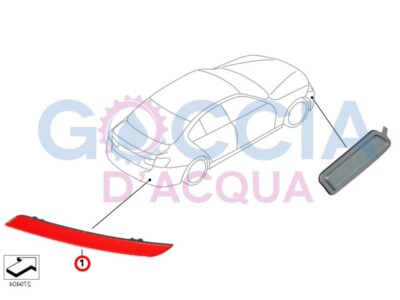 Genuine BMW 4' F32 & LCI F33 & LCI F36 & LCI Reflector Rear Left ...
