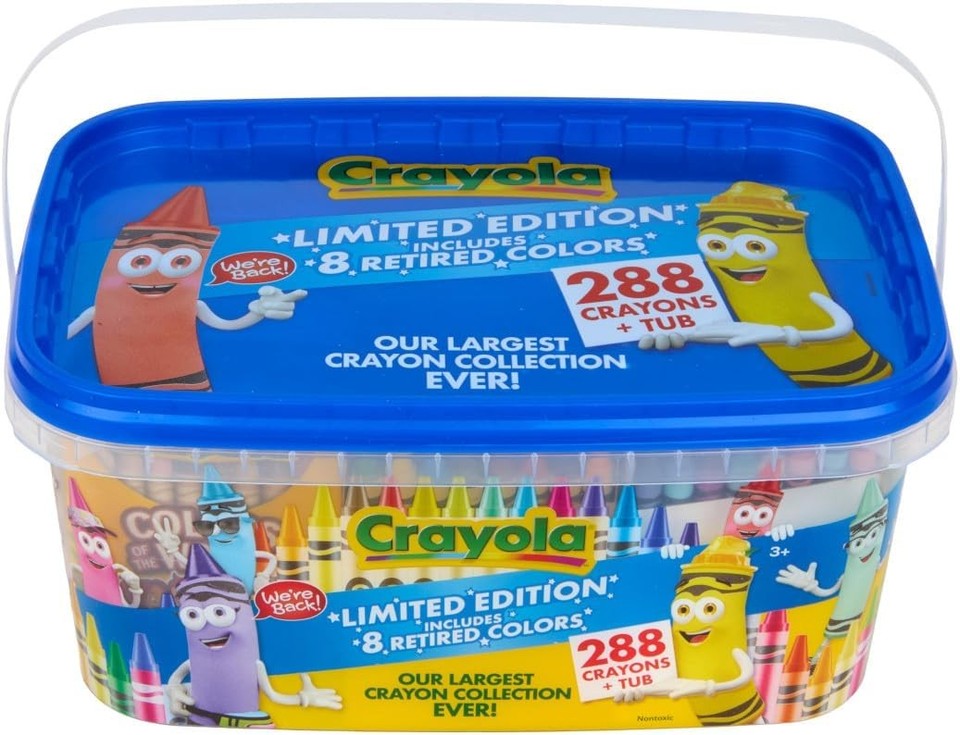 Crayon Tub - Limited Edition Colors (288Ct), Bulk Crayons for Kids ...