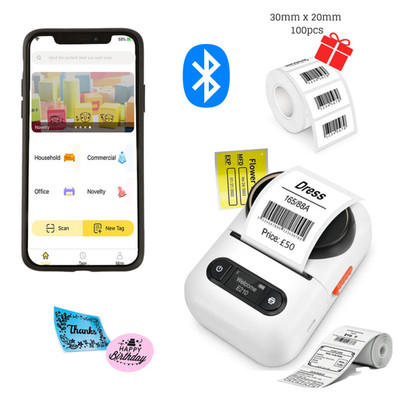 Thermal Label Maker Machine Bluetooth Mini Label Printer Sticker ...