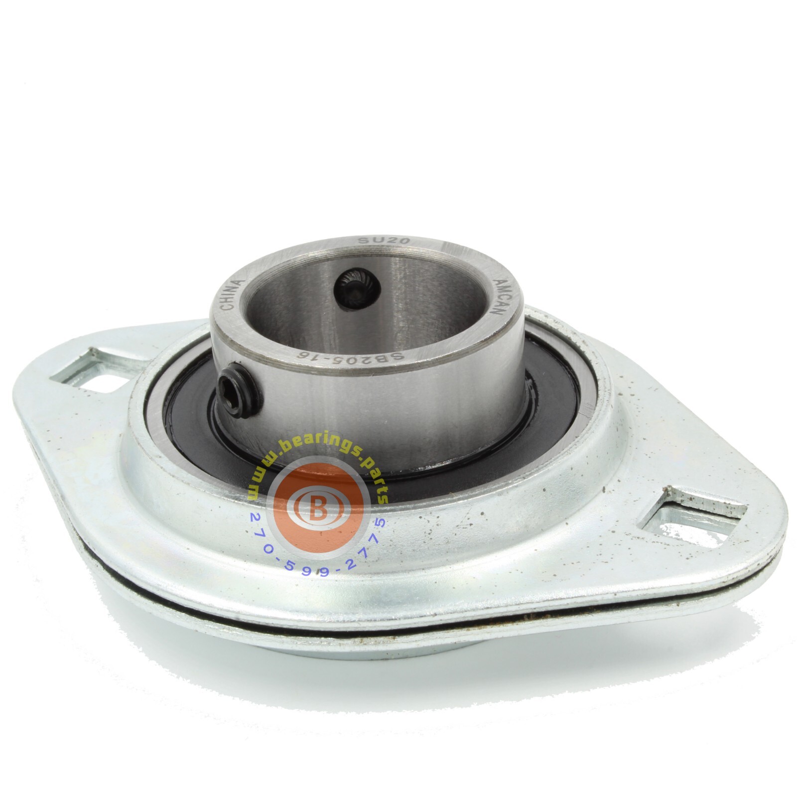 NEW SBPFL205-16 High Quality 1" Set Screw Pressed Steel 2-Bolt Flange ...