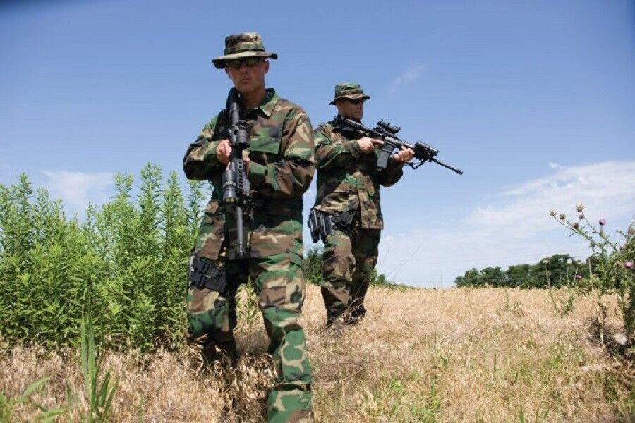 Pantaloni BDU Woodland Camouflage Propper US Army Medium Short | eBay