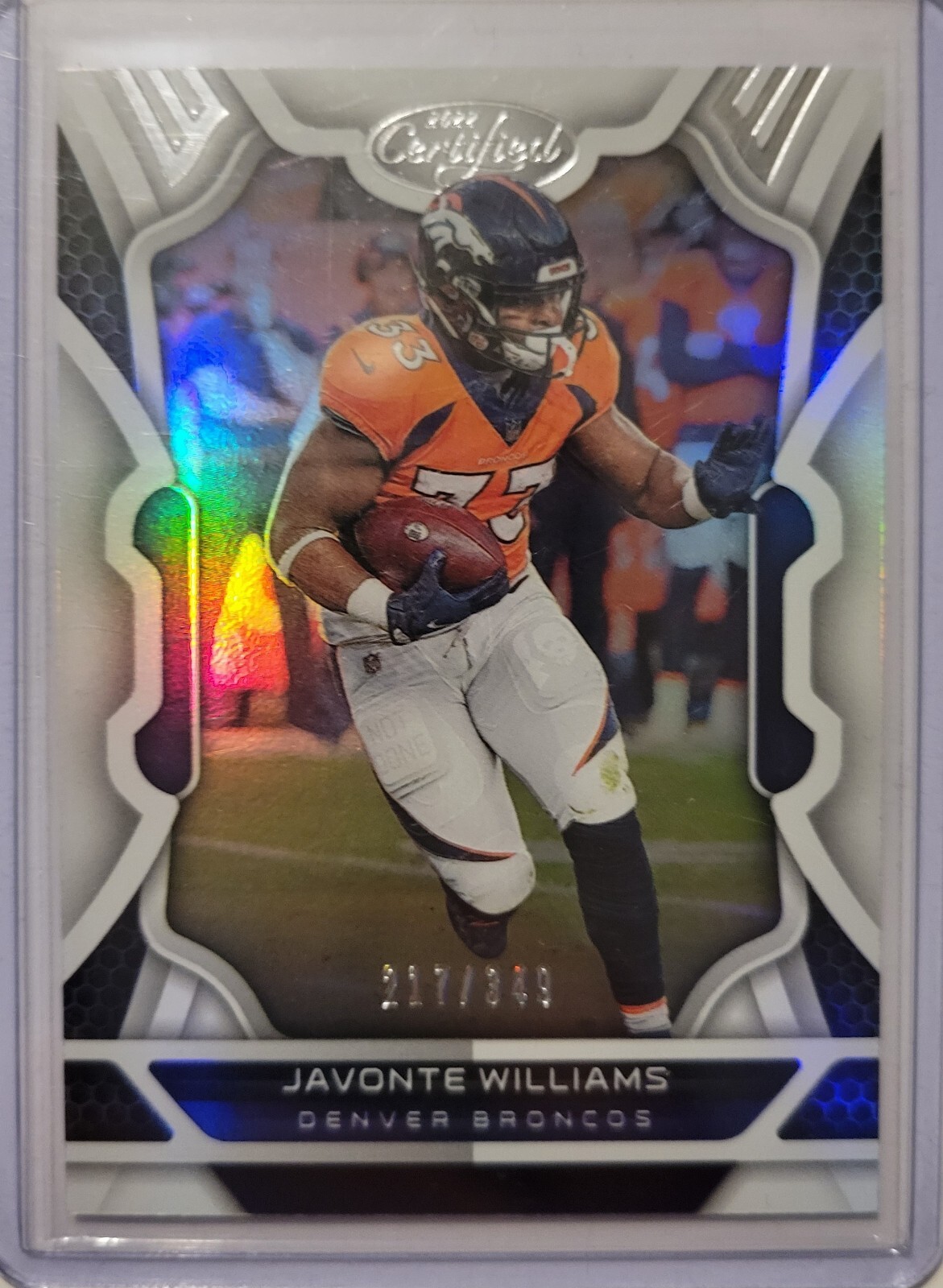 2022 Certified Javonte Williams 217/349 Mirror White Prizm #31, Denver ...