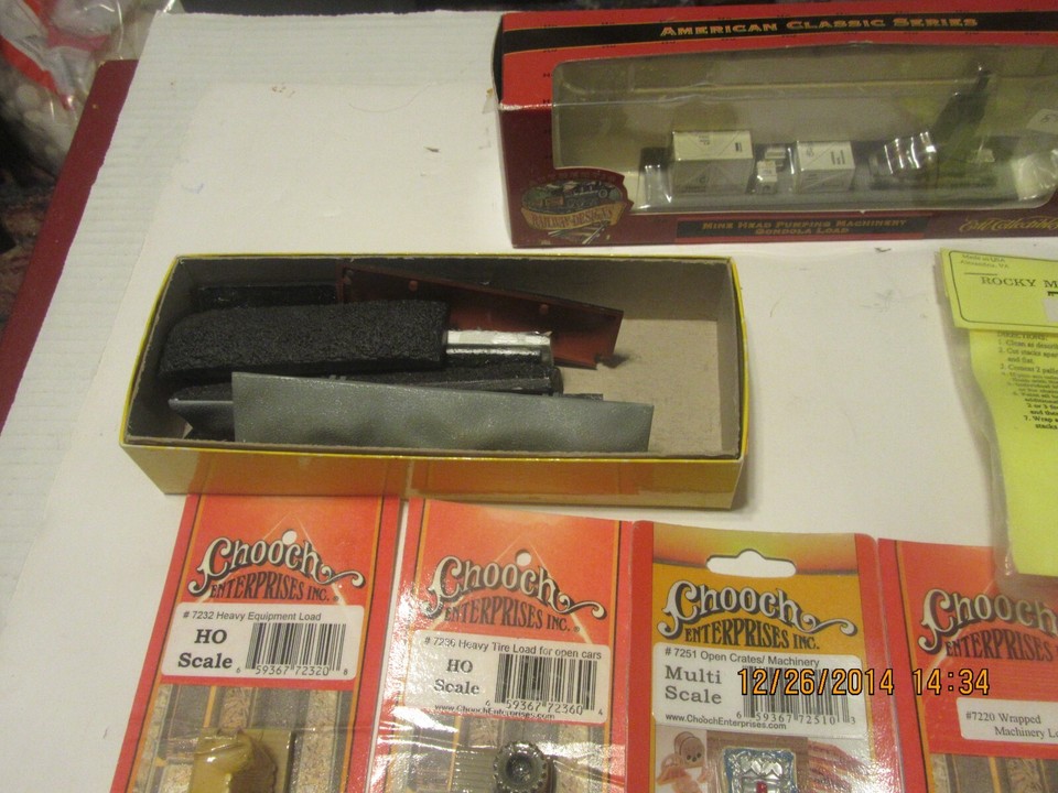A collection of HO scale rolling stock loads. Chooch enterprises, Ertl ...