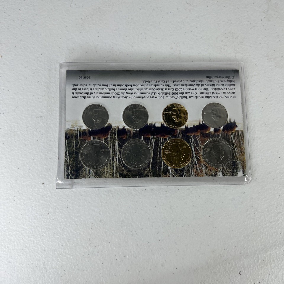 Complete 2005 Buffalo Nickel Quarter Coin Set Morgan Mint Kansas | eBay