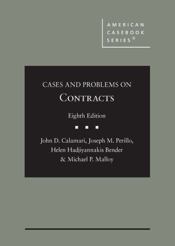 American Casebook Ser.: Cases and Problems on Contracts by Joseph ...
