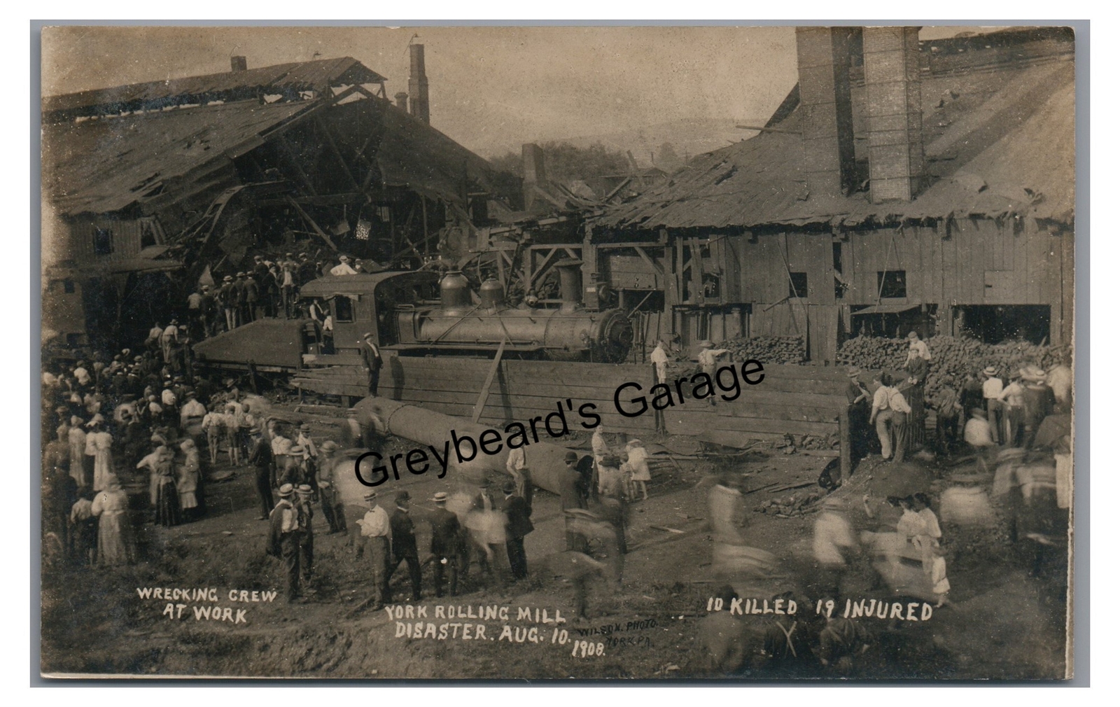RPPC York Rolling Mill Disaster Explosion YORK PA County Real Photo ...