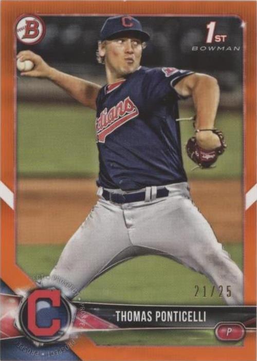 2018 Bowman Draft - Thomas Ponticelli #BD-42 Orange /25 (RC) for sale ...
