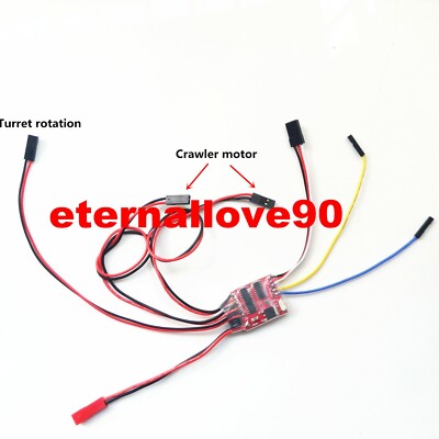 1.8Ax3 Brushed ESC Two-way Speed Controller 1:35 RC Tank 3.7v 1S N20 ...