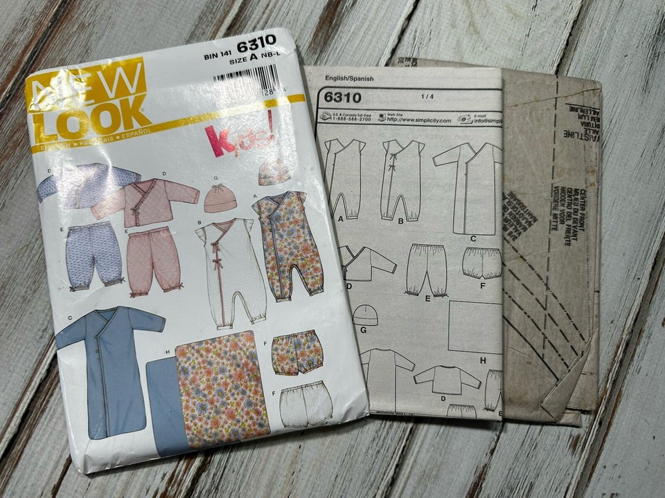 Simplicity New Look Sewing Pattern Baby Sleeper SleepSack romper NB-L ...