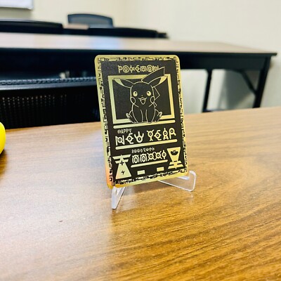 Ancient Pikachu Pokemon Gold Metal Card Collectible Gift/Display | eBay