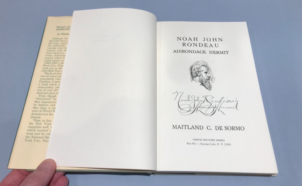 Noah John Rondeau: Adirondack Hermit by Maitland DeSormo Signed 1st ...
