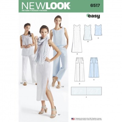 New Look Sewing Pattern 6517 Women A (10-12-14-16-18-20-22) | eBay UK