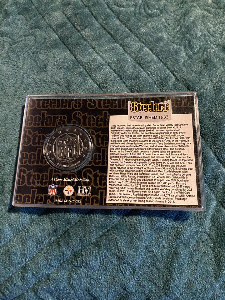 Pittsburgh Steelers Team Coin Established 1933 Highland Mint | eBay