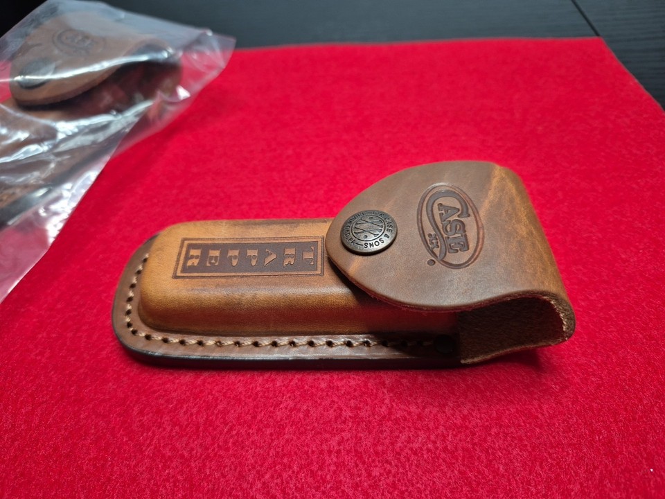 Case Trapper Brown Leather Sheath Case for Folding Pocket Knife XX USA ...