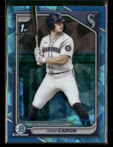 2024 Bowman Draft Sapphire Josh Caron #BDC-155 Chrome 1st Prospect ...