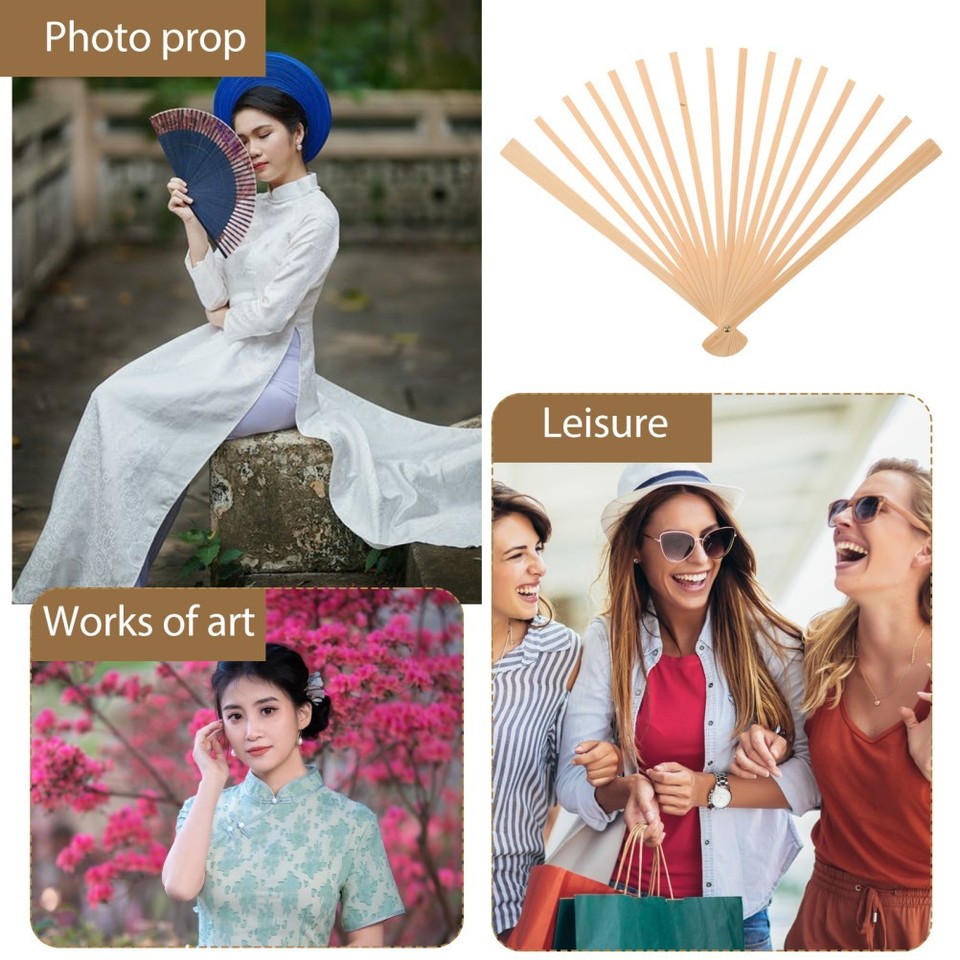 Japanese Style DIY Bamboo Fan Frame Folding Fan Making Material ...