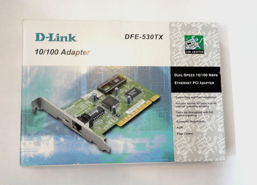 D-Link 10/100 Adapter DFE-530TX New In Package Dual Speed Ethernet PCI | eBay