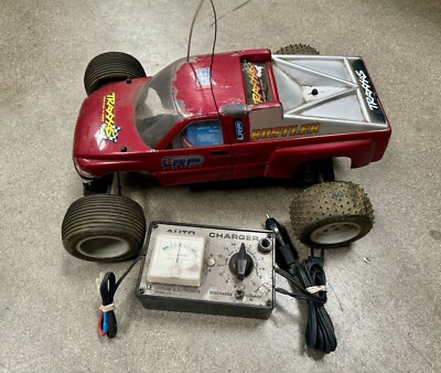 SUPER RETRO V1 Traxxas Rustler 2wd Stadium Truck Roller Rolling Chassis ...