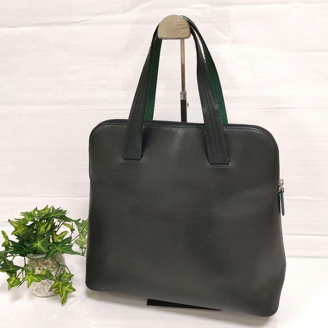 MORABITO Tote Bag Bicolor Green Black Handbag Women's - Gem