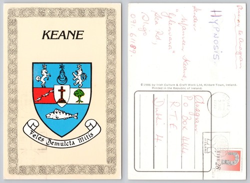 c32666 Coat of Arms Keane Ireland postcard 1993 stamp | eBay