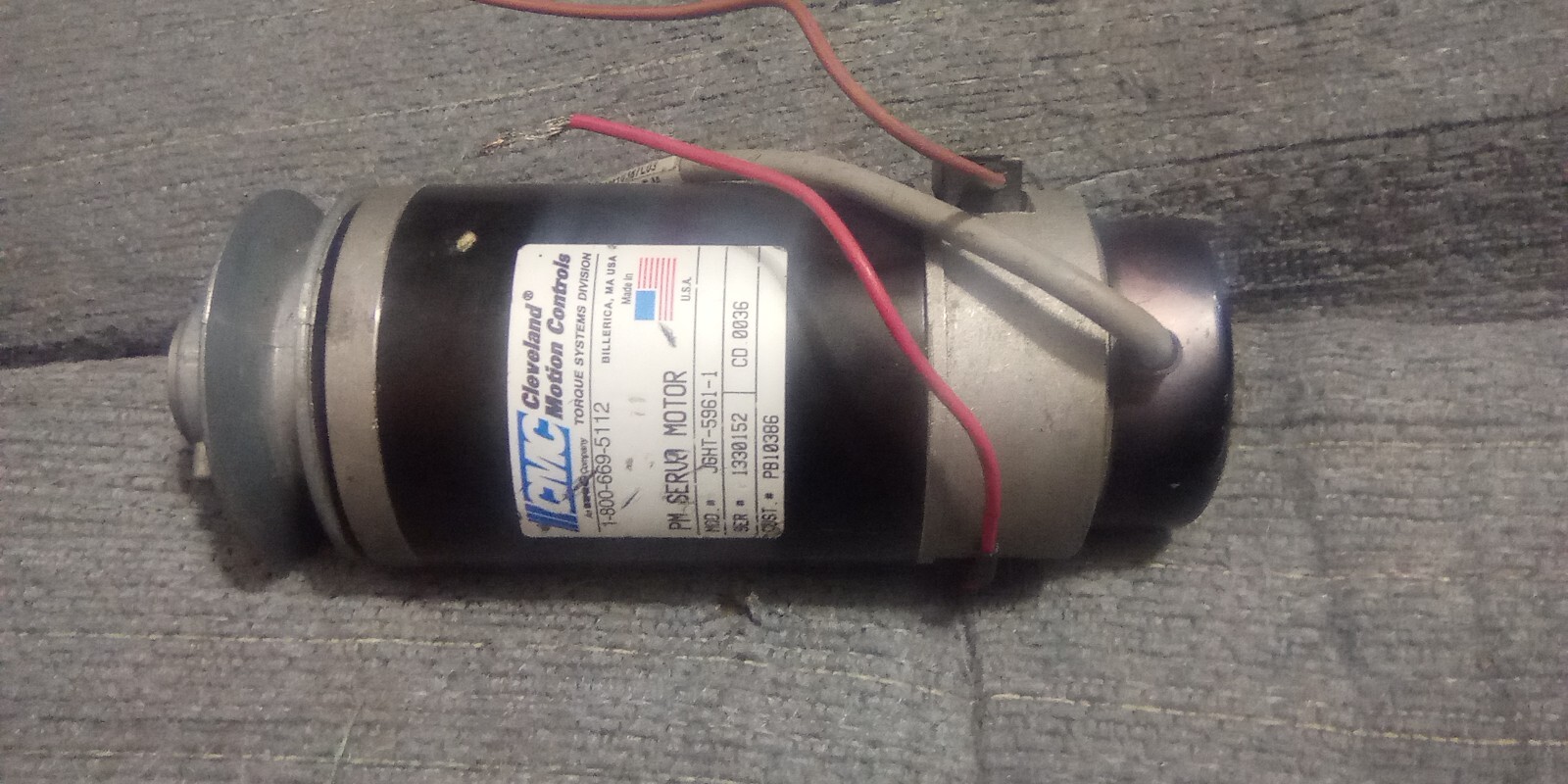 CLEVELAND MOTION CONTROLS PM SERVO MOTOR JGHT-5961-1, BROOKS 70007147 ...
